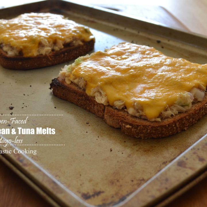 Open-Faced Mayo-less White Bean and Tuna Melts - Sarcastic Cooking