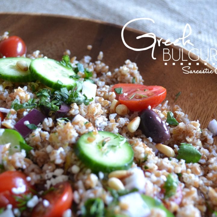 Greek Bulgur Salad - Sarcastic Cooking
