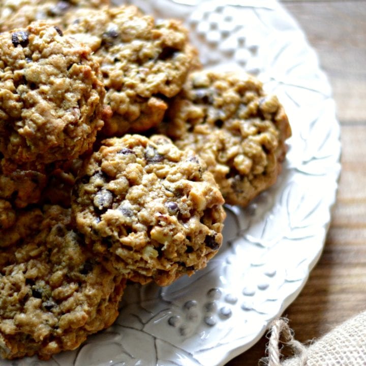 Chewy Cocoa Nib, Walnut, Oatmeal Cookies - Sarcastic Cooking