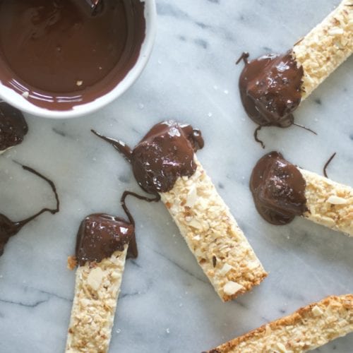 Chocolate-Dipped Coconut-Almond Macaroon Bars - Sarcastic Cooking