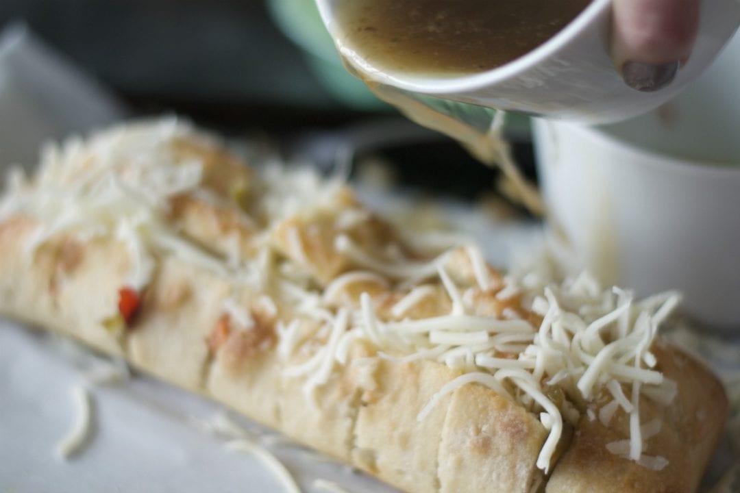 Cheesy Beef Sandwich Pull Apart Bread aka The Soggie - Sarcastic Cooking