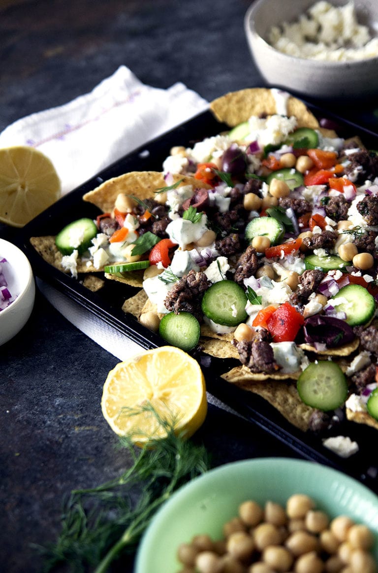 Greek Gyro Nachos - Sarcastic Cooking
