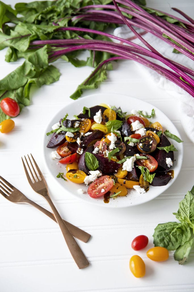 Beet, Tomato, and Goat Cheese Salad - Sarcastic Cooking