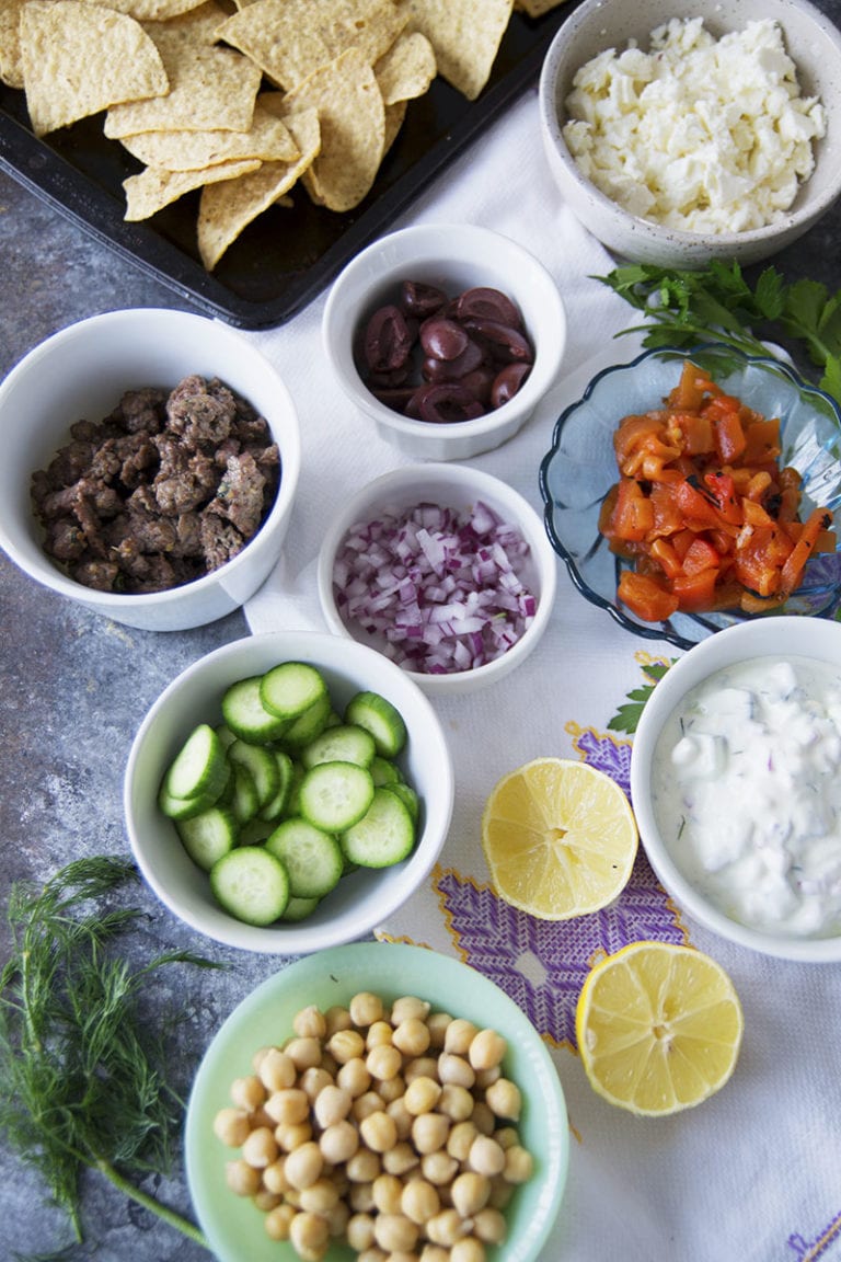 Greek Gyro Nachos - Sarcastic Cooking