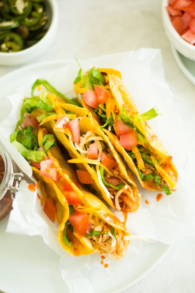 Buffalo Chicken Puffy Tacos - Sarcastic Cooking