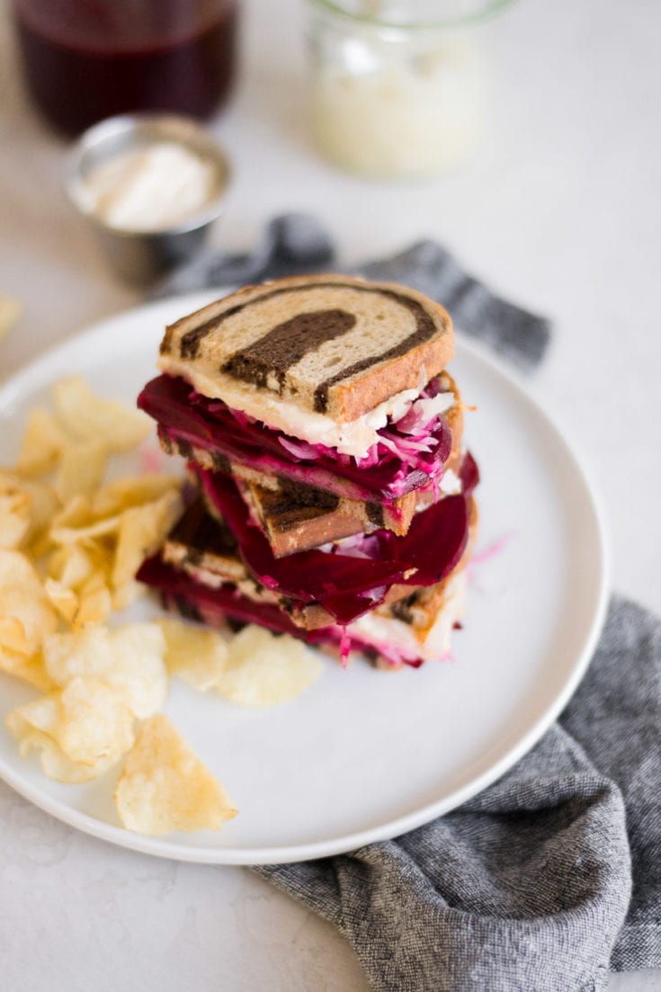 Pickled Beet Reuben Sandwich - Sarcastic Cooking