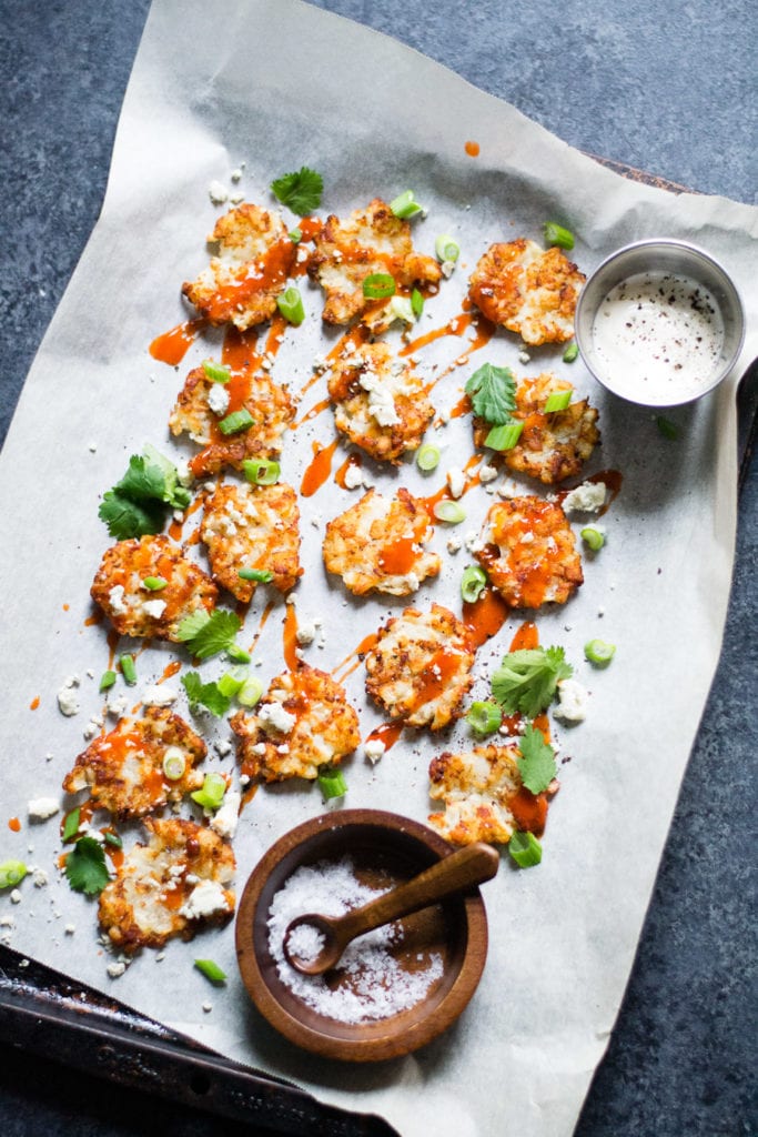 Smashed Buffalo Tater Tots - Sarcastic Cooking