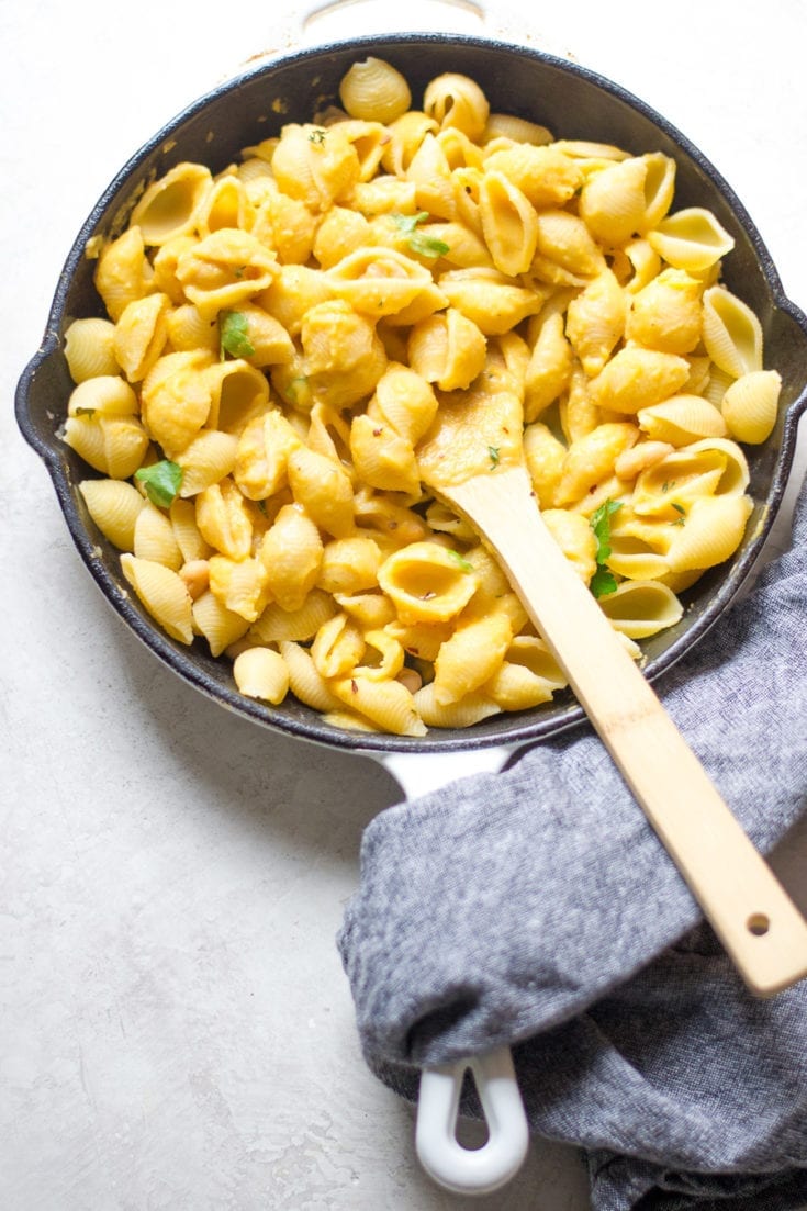 Creamy Butternut Squash and White Bean Shells - Sarcastic Cooking
