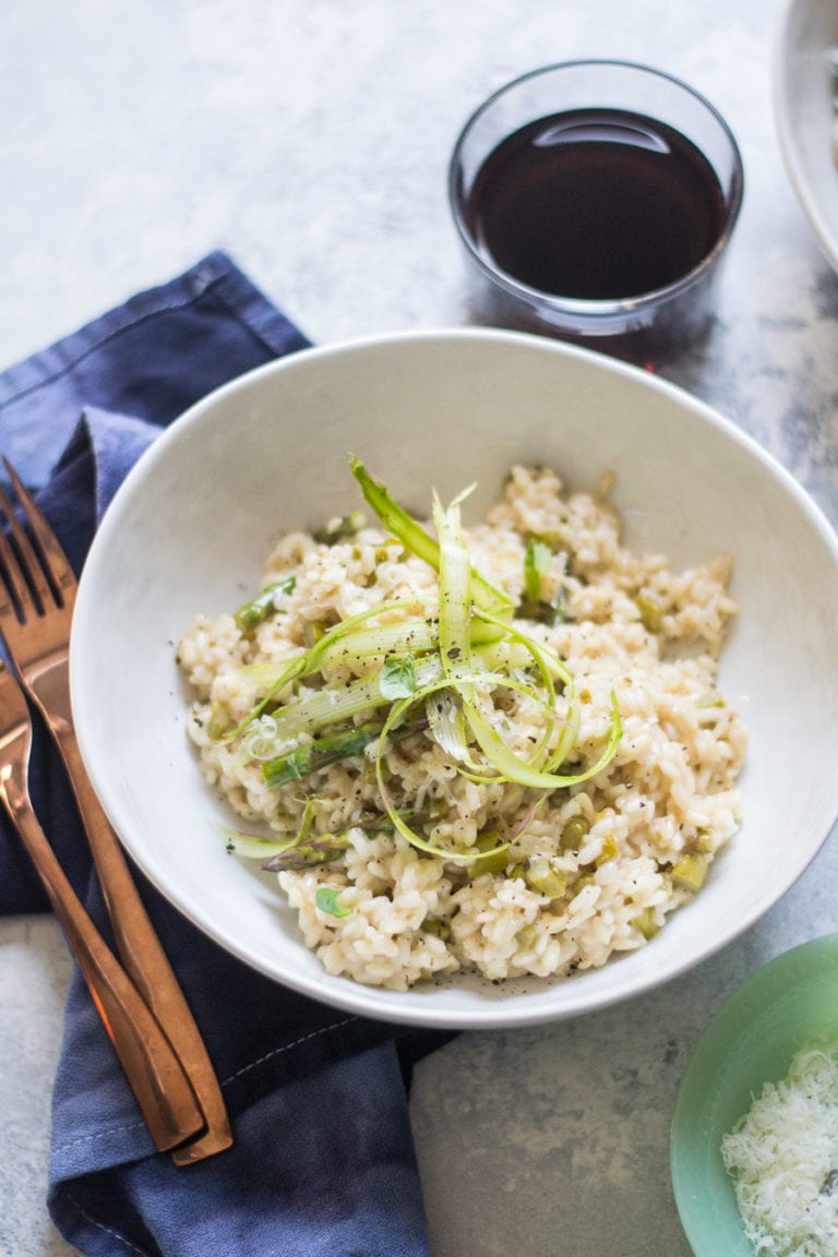 Creamy Asparagus Lemon Risotto - Sarcastic Cooking