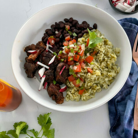 Roasted Poblano Mexican Rice - Sarcastic Cooking